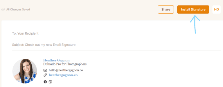 Create a professional email signature - Heather Gagnon